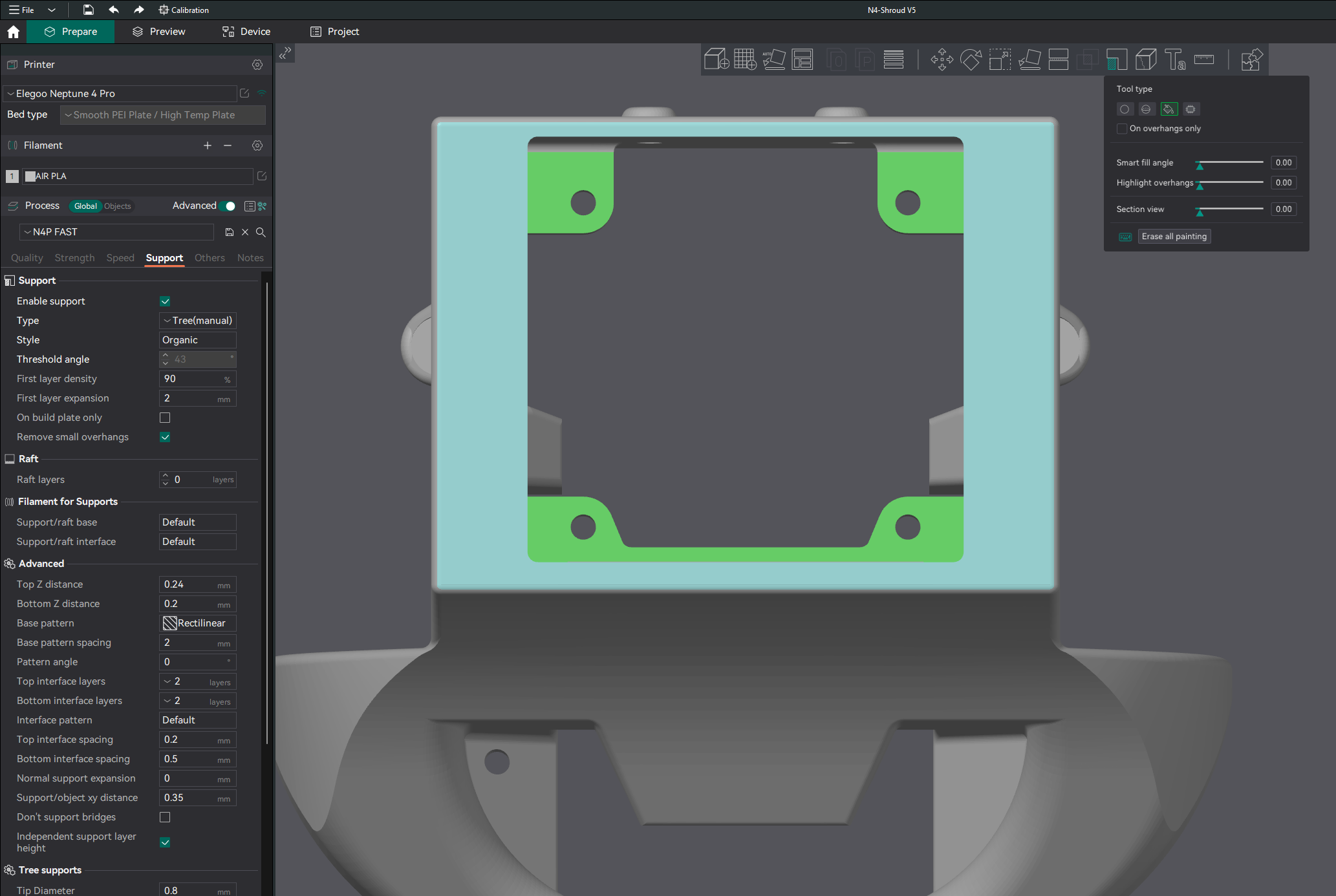 Elegoo Neptune 4/Pro/Max/Plus Fan Shroud V5 by OrzOrzOrz | Download ...