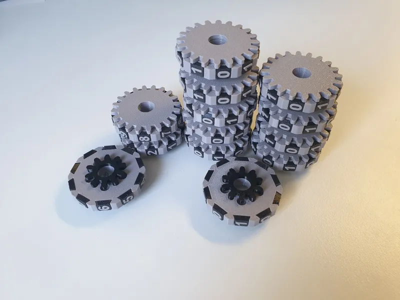 Decimal binary mechanical counter by Markvart | Download free STL model ...