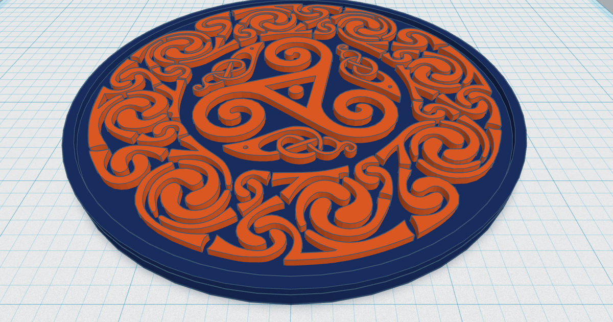 Celtic Mandala Coaster 40 by Peter Ennist | Download free STL model ...