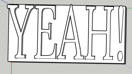 Yeah! sign por User Of Computer | Descargar modelo STL gratuito ...