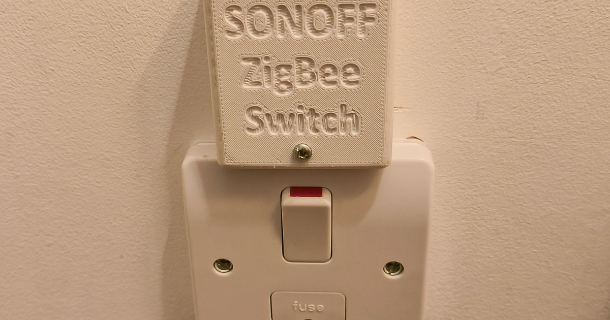 Sonoff ZigBee Mini UK single socket mount by jifop | Download free STL ...