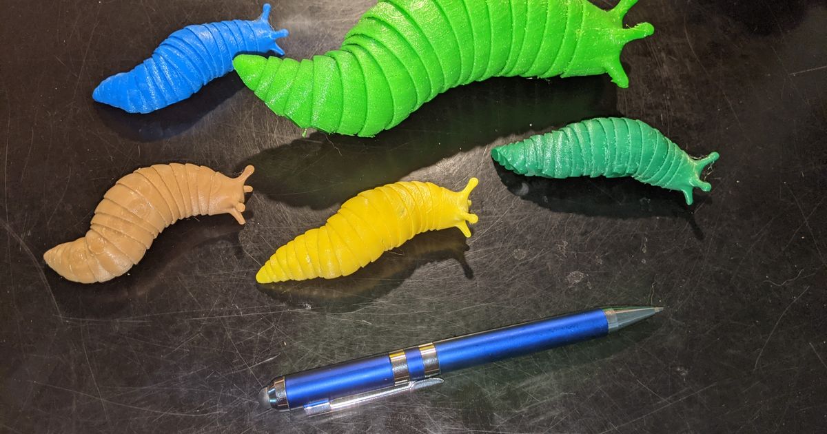 Slug - fully articulated Print-in-Place by kaje | Download free STL ...