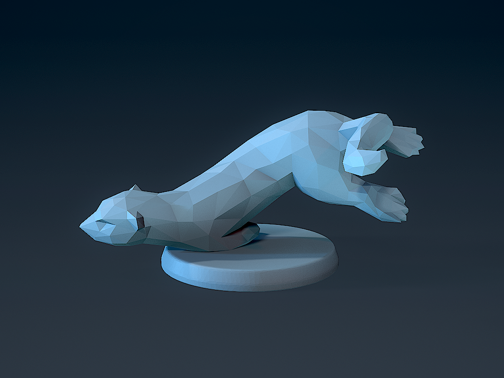 Low poly Otters by miniShev | Download free STL model | Printables.com