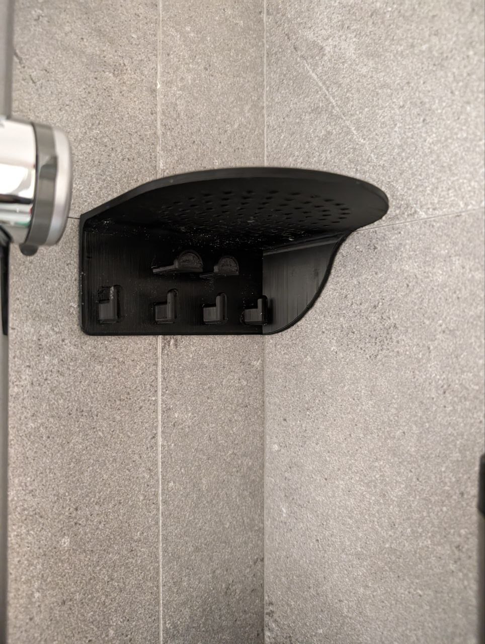 Shower Angle Shelf with Hooks and Razor Holder by gaaat | Download free ...