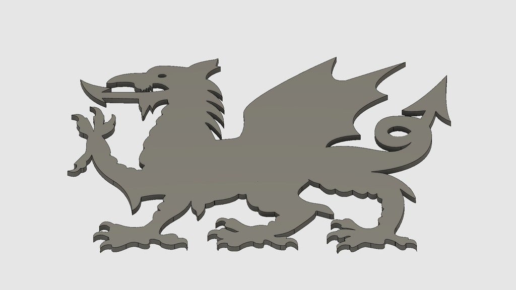 Welsh Dragon (- and flag!) by artsef | Download free STL model ...
