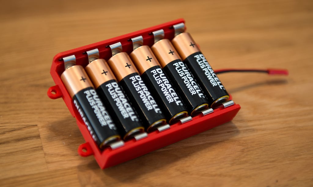 Battery box for AA cells by flummer | Download free STL model ...