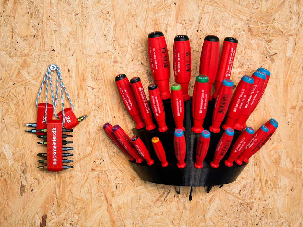 Wall mounted screwdriver holder by flummer | Download free STL model ...