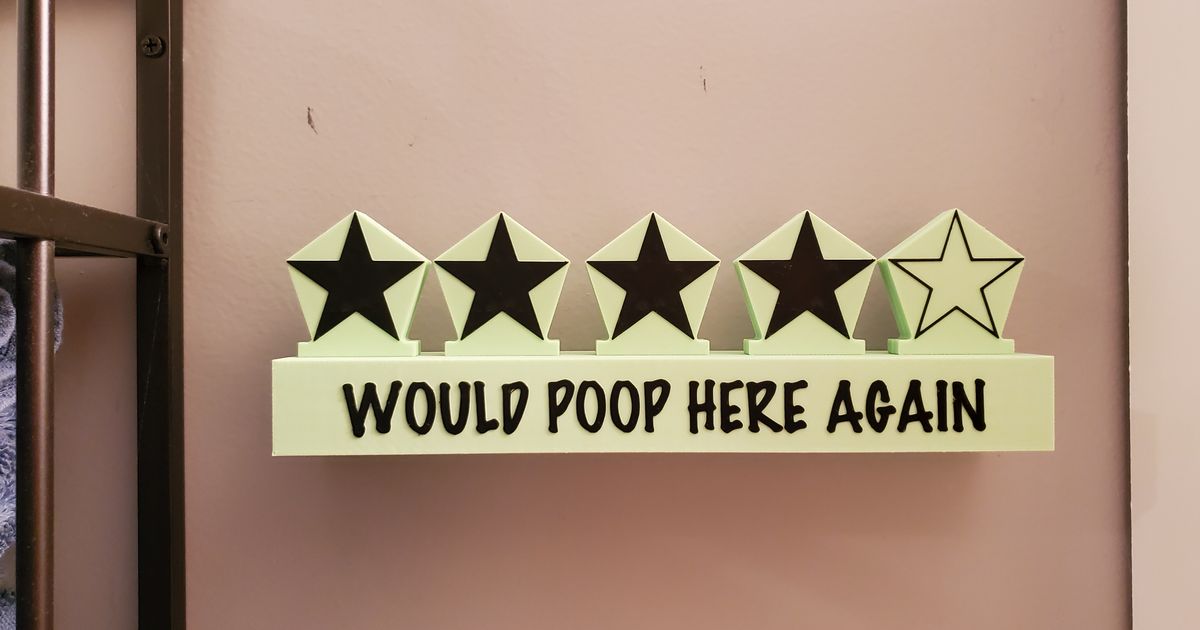 Leave A Poop Review by BadDIY | Download free STL model | Printables.com