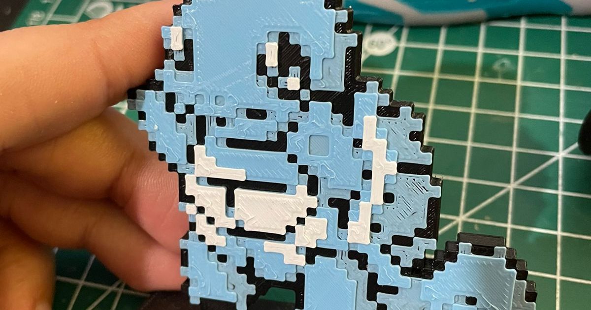 Blue Turtle 8bit Retro Not Squirtle by Palomin3D | Download free STL ...