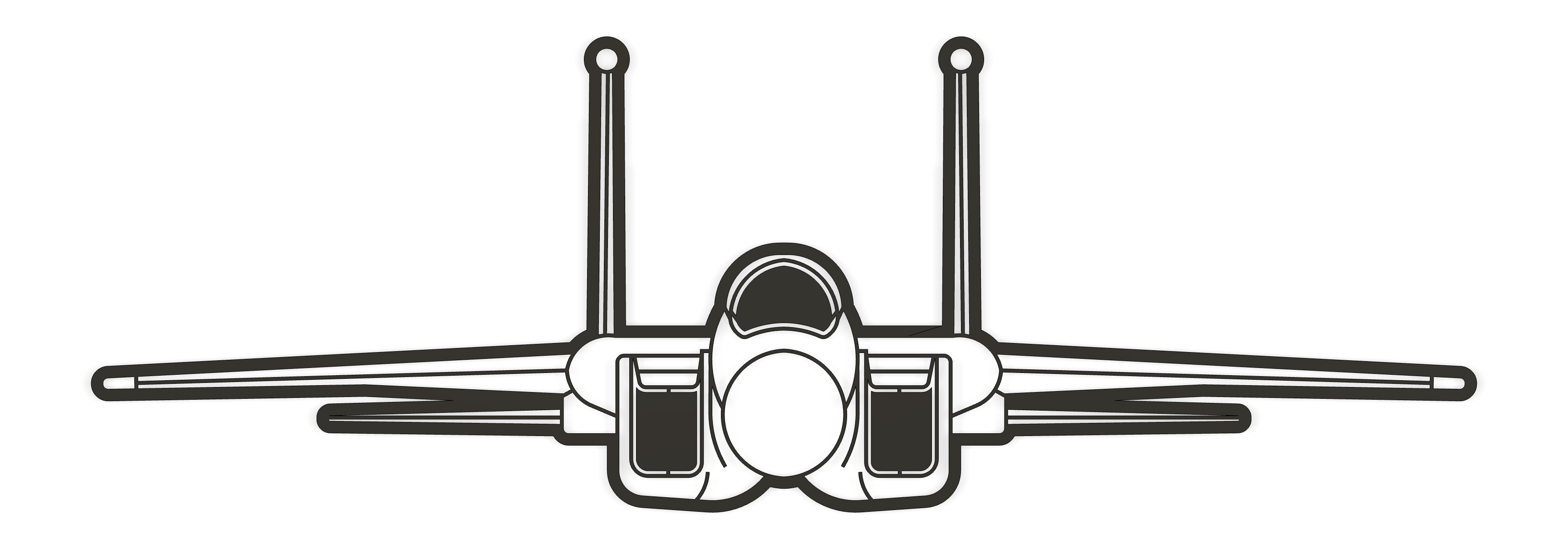 F-15E - Front View - Silhouette por Chris D | Descargar modelo STL ...