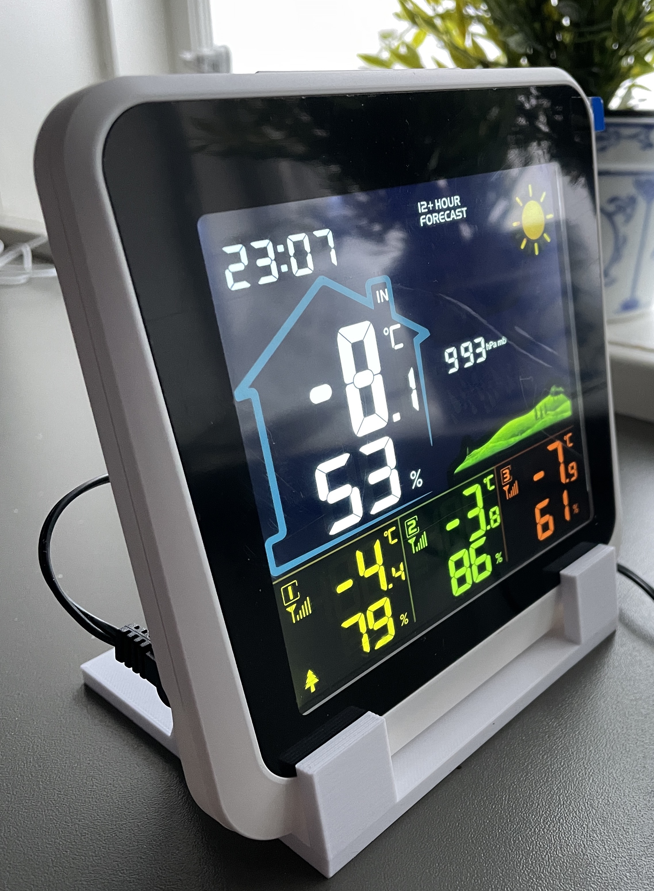 Clas Ohlson weather station desktop screen holder and sensor holder by ...