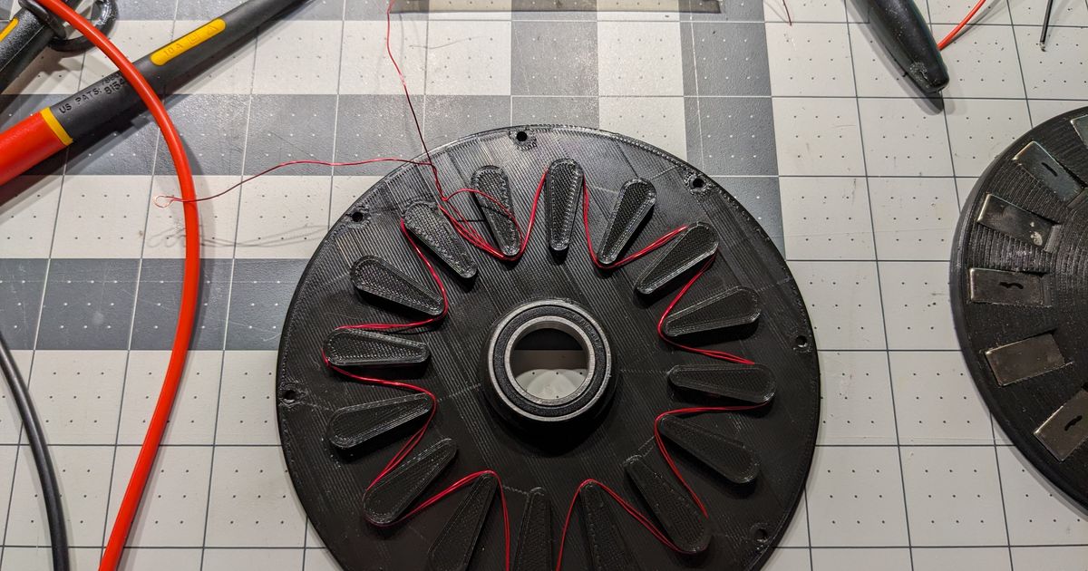 Serpentine Coil Stator by Lens | Download free STL model | Printables.com