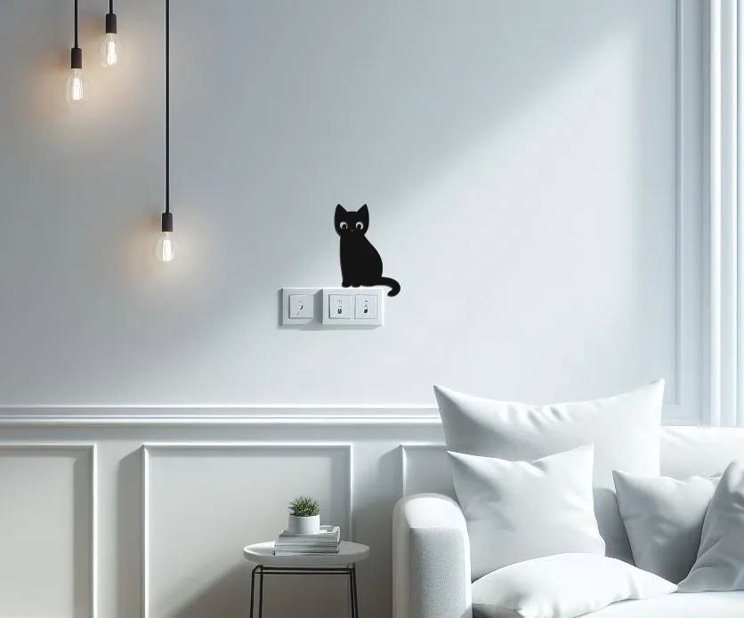 Cat Wall Lightswitch Decoration by Black Glovz | Download free STL ...