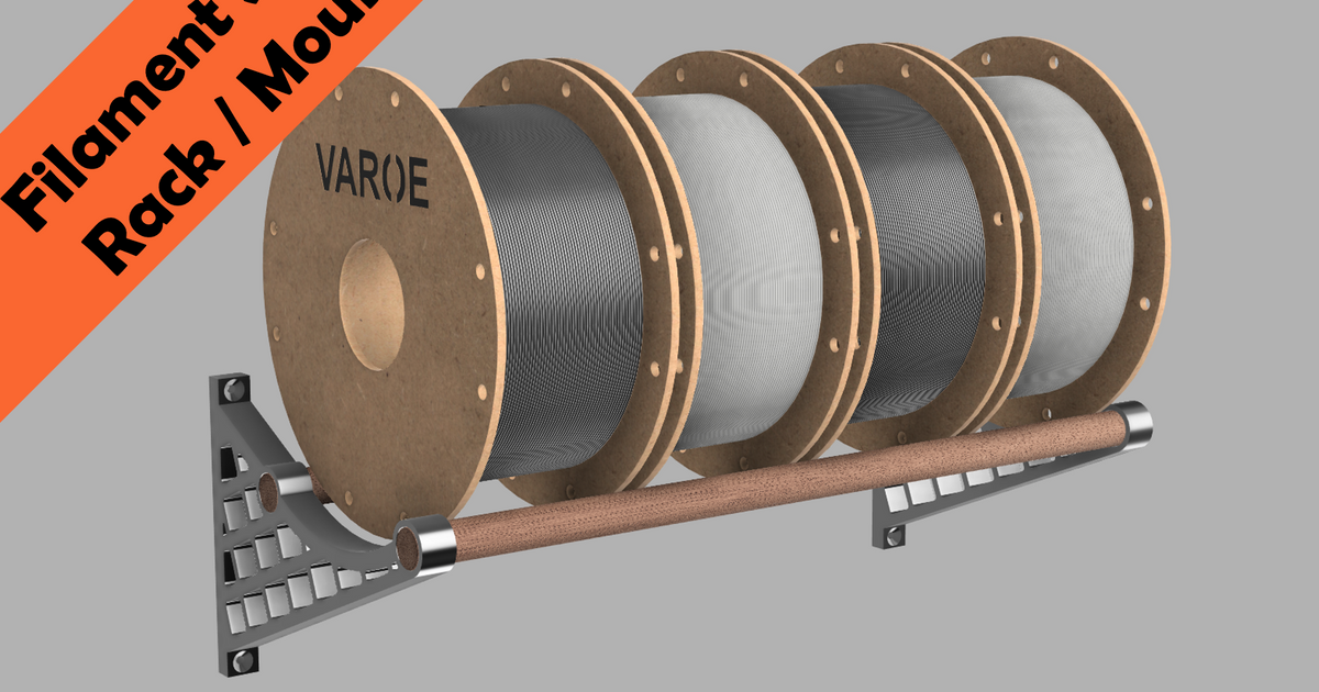 Filament Spool Wall Mount/Rack 2.5kg - VAROE by VAROE | Download free ...