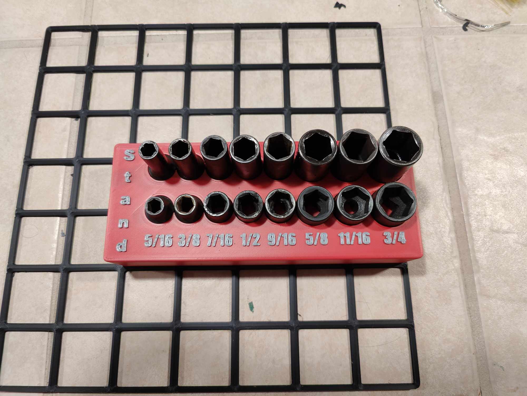 Gridfinity Matco ADV impact socket Holder 5/16-3/4 by Joseph Day ...