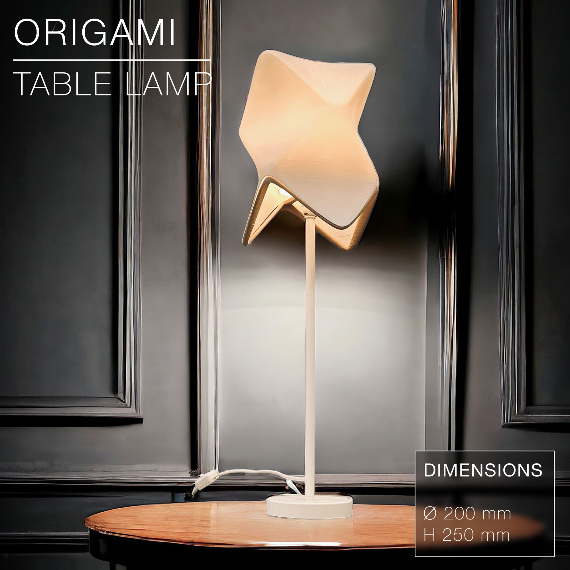 ORIGAMI | Table Lamp E14 / E27 / E26 by Charles Regaud | Printables Store