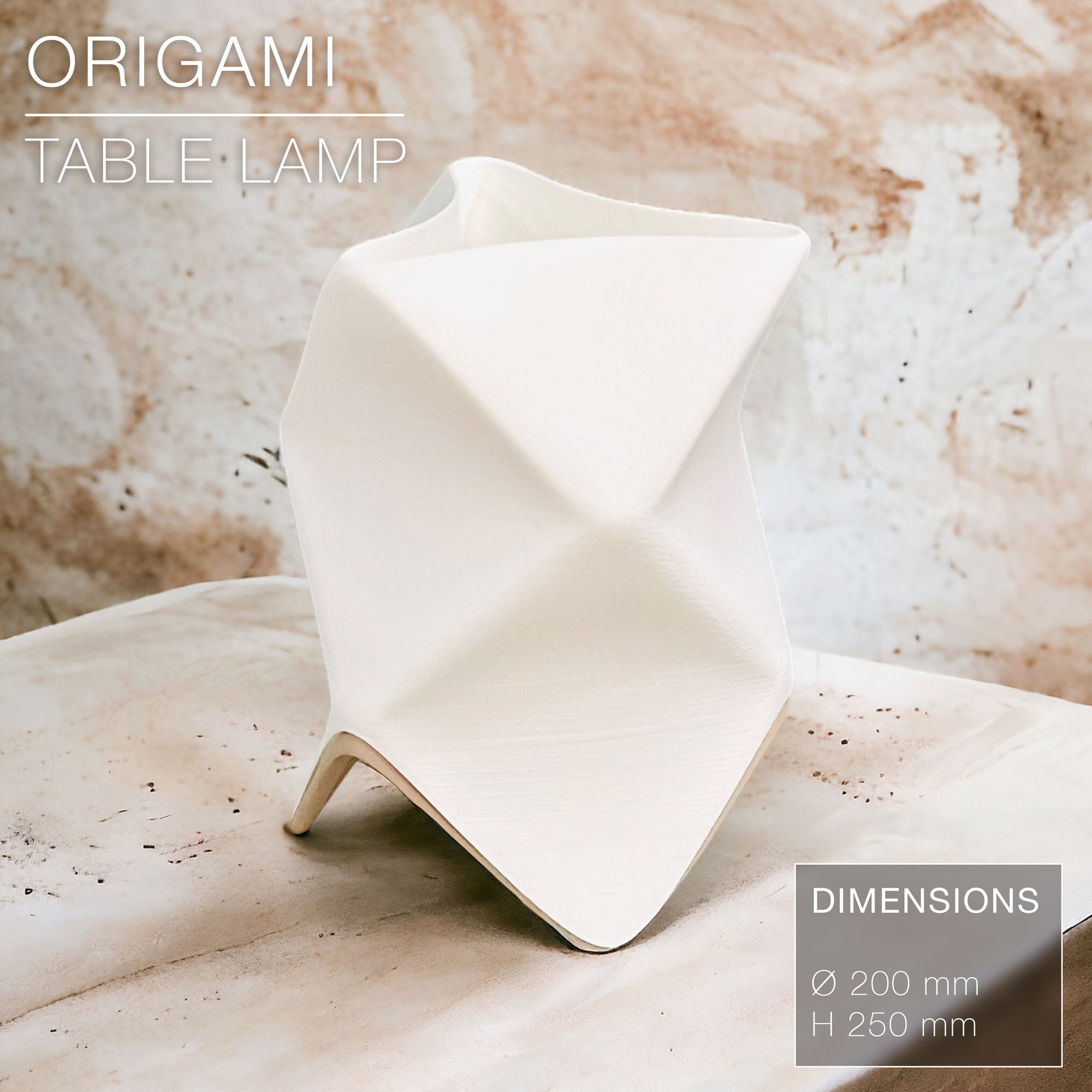 ORIGAMI | Table Lamp E14 / E27 / E26 by Charles Regaud | Printables Store