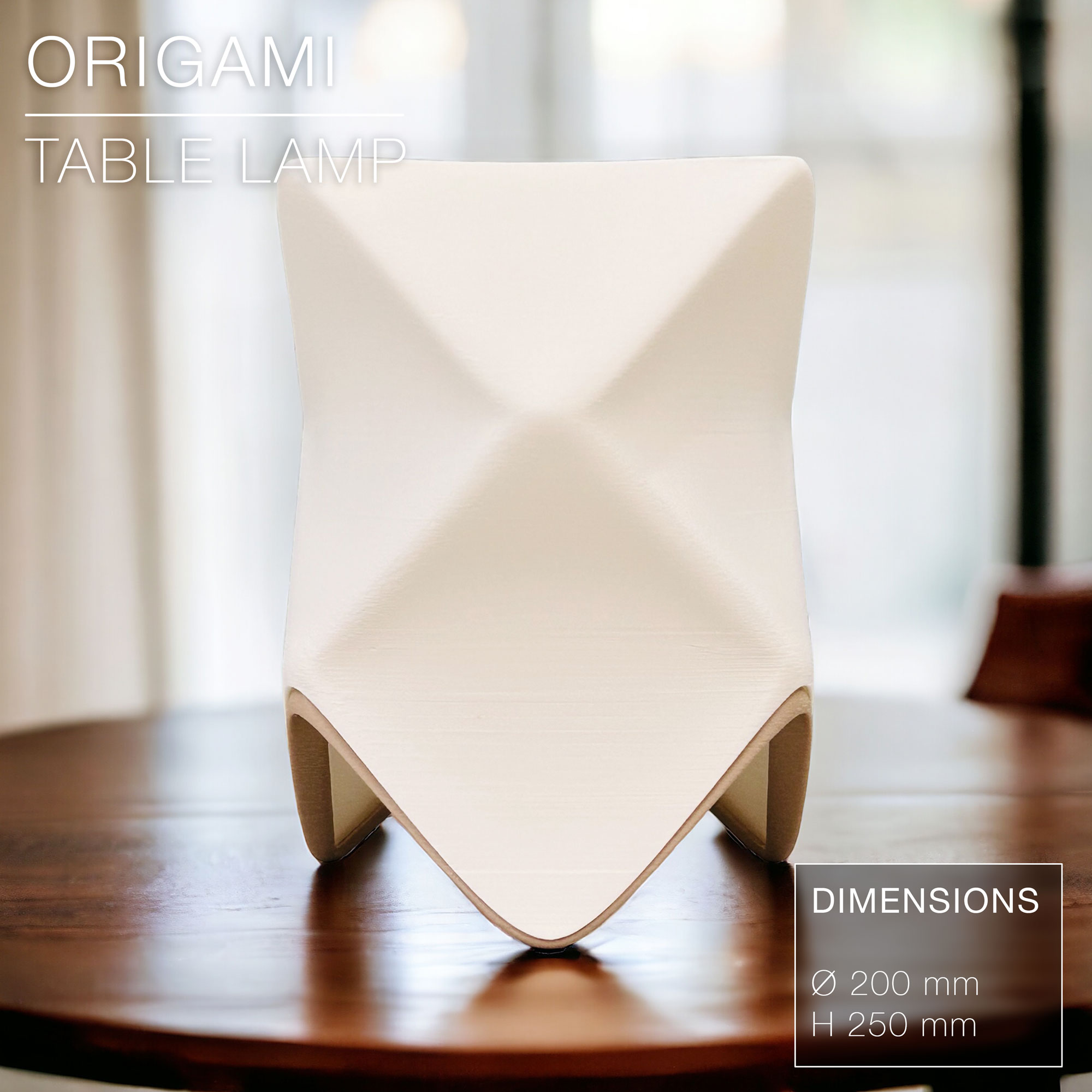 ORIGAMI | Table Lamp E14 / E27 / E26 by Charles Regaud | Printables Store