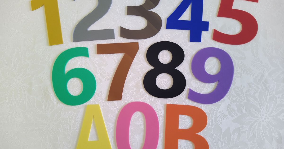 Numbers And Letters Ebrima Bold Font By Multilayers Download Free Stl Model