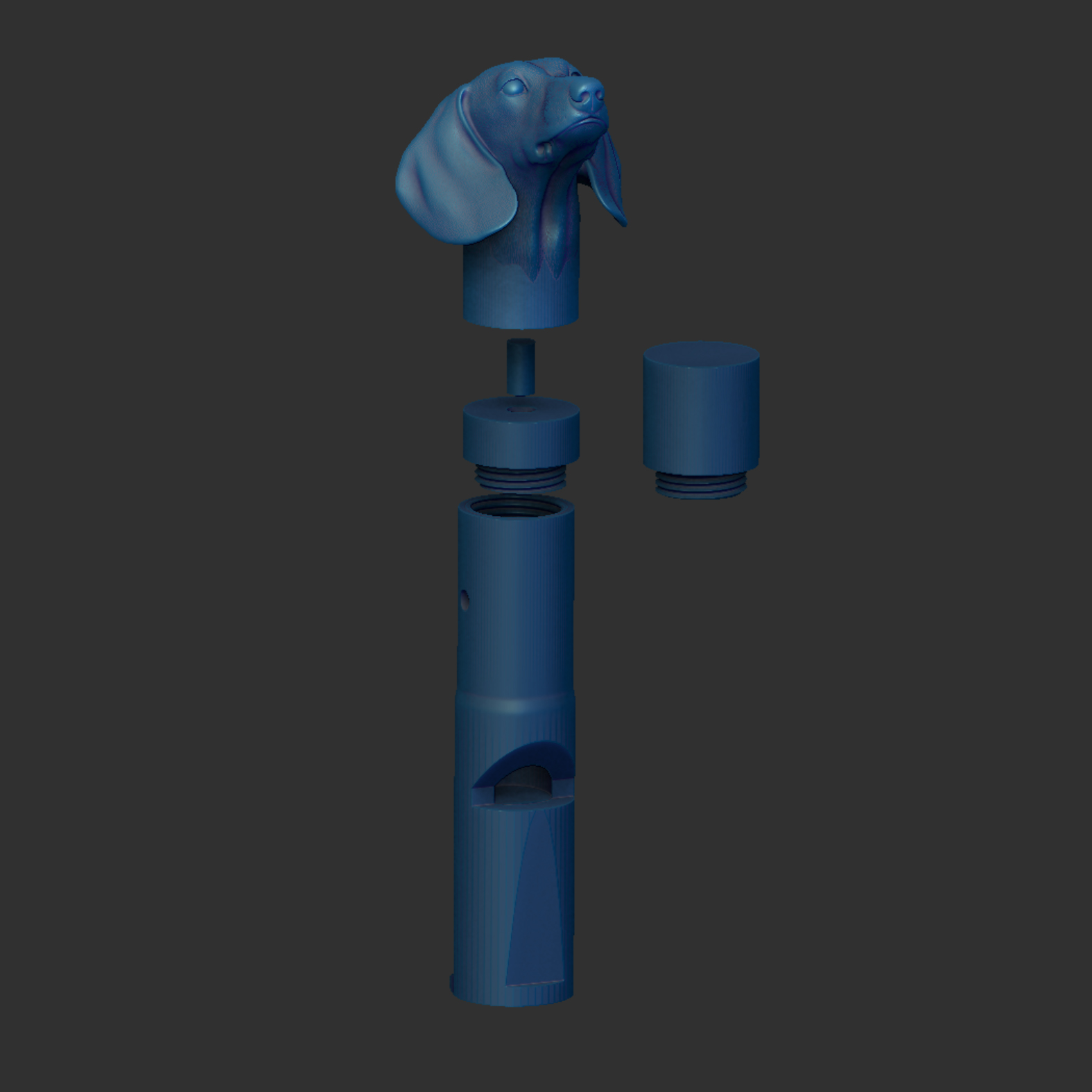 Dog Whistle - Head Design - Dachshund by Qu3D 3D-Design Art ...