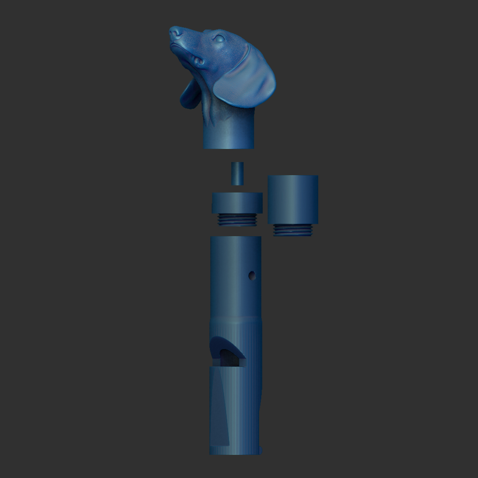 Dog Whistle - Head Design - Dachshund by Qu3D 3D-Design Art ...