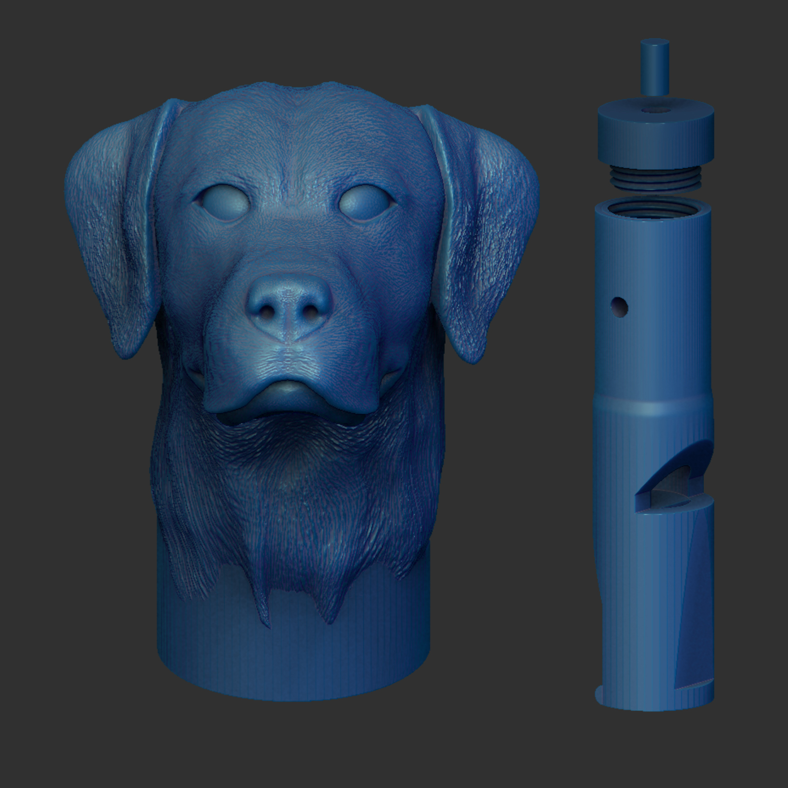 Dog Whistle - Head Design - Labrador by Qu3D 3D-Design Art | Printables ...