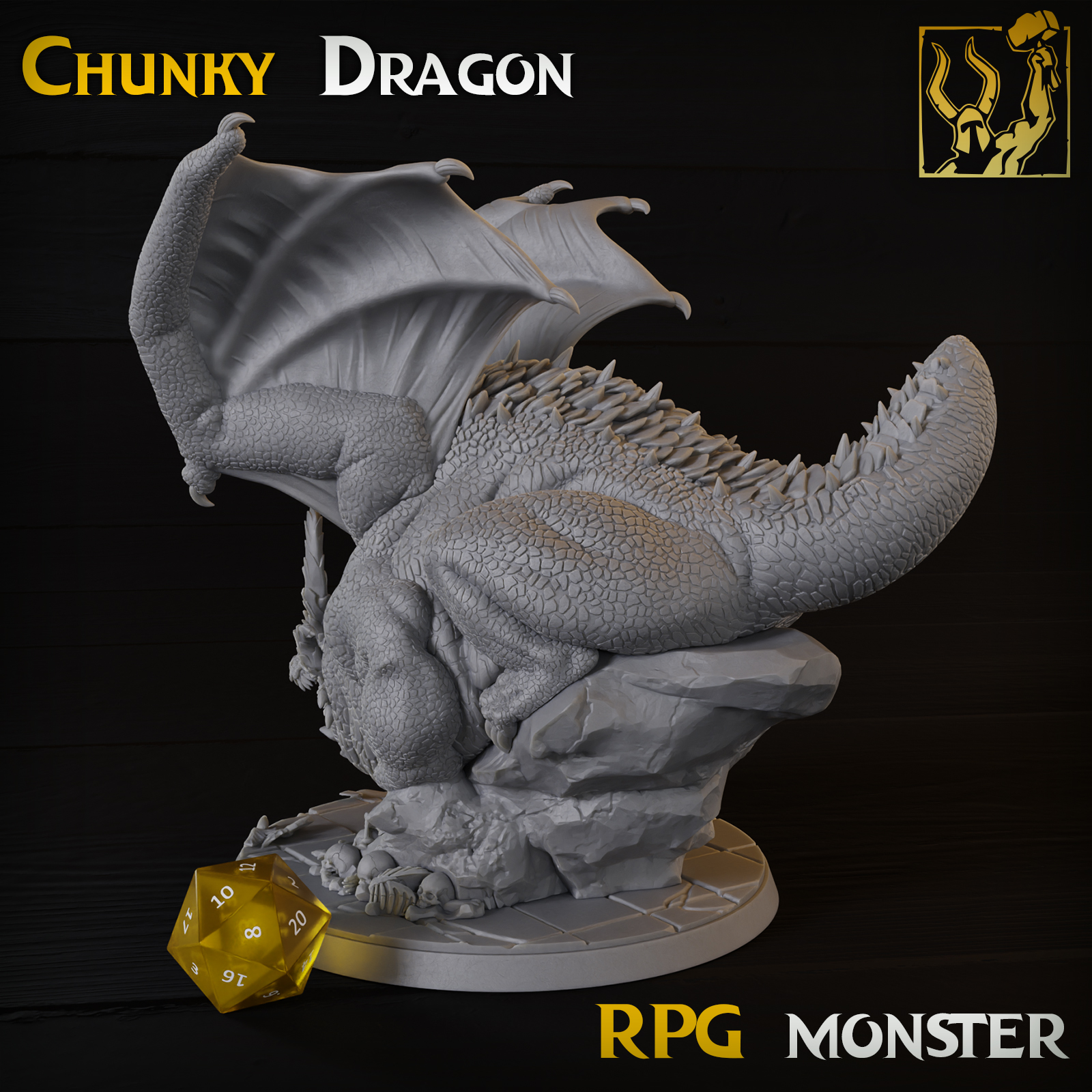 RPG Monster - Chunky Dragon by Titan-Forge | Printables Store