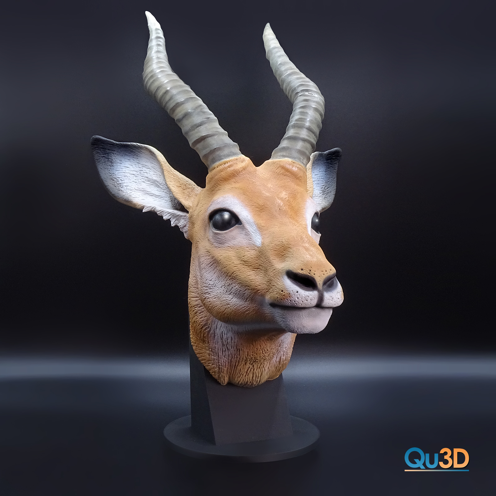 Impala Antelope Portrait , Including Base + Wall Mount by Qu3D 3D ...