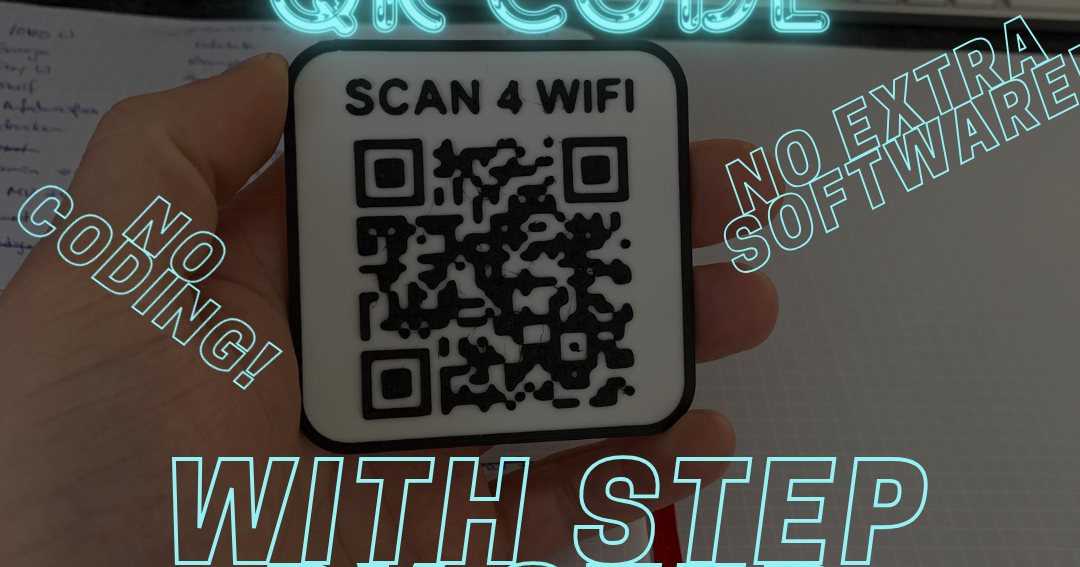 WiFi QR Code Card- WLAN QR Code Karte, with step by step guide! No ...