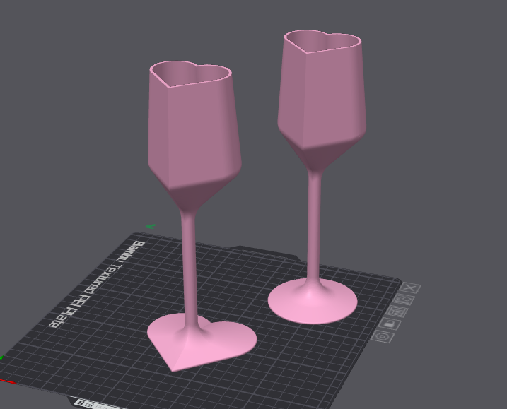 Heart-shaped Champagne Glass by msly07 | Download free STL model ...