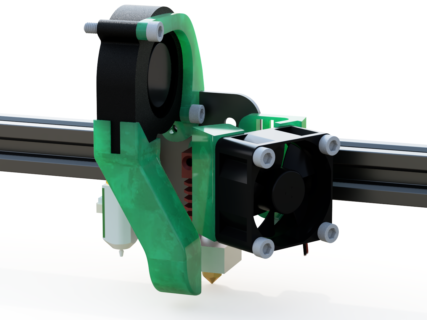 Ender 3 - High Airflow Hotend [5015 & 4020 fans] with BL touch! by ...