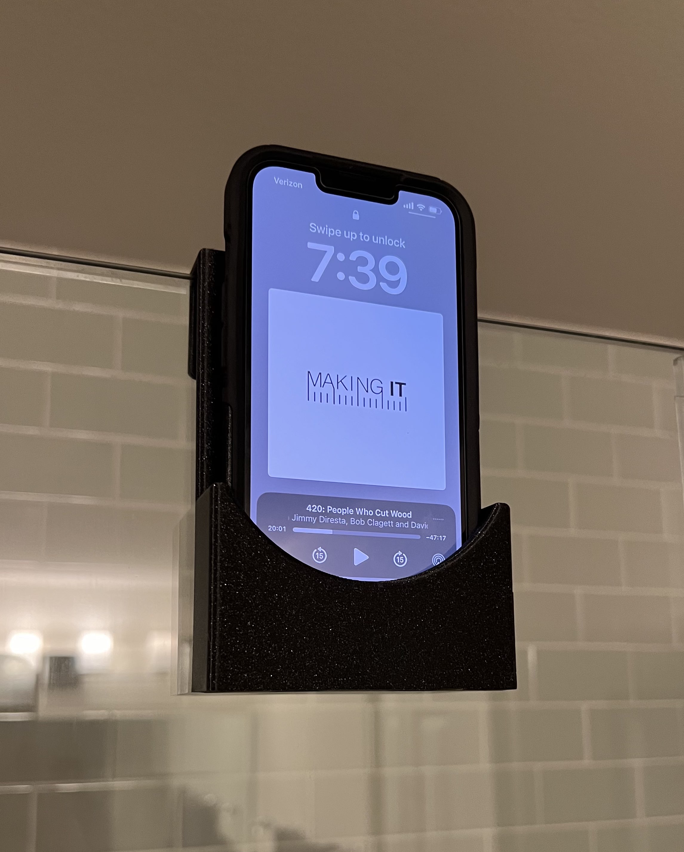 Shower Door Phone Holder by MrJamin | Download free STL model ...