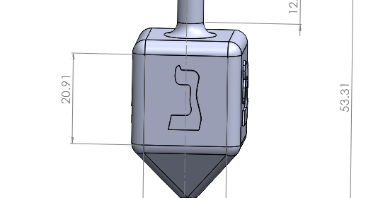 Jewish Dreidel by אוריה שפרבר | Download free STL model | Printables.com