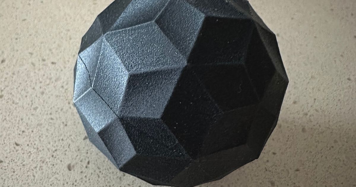 Threaded Polyhedra Ball by vandenmar | Download free STL model ...