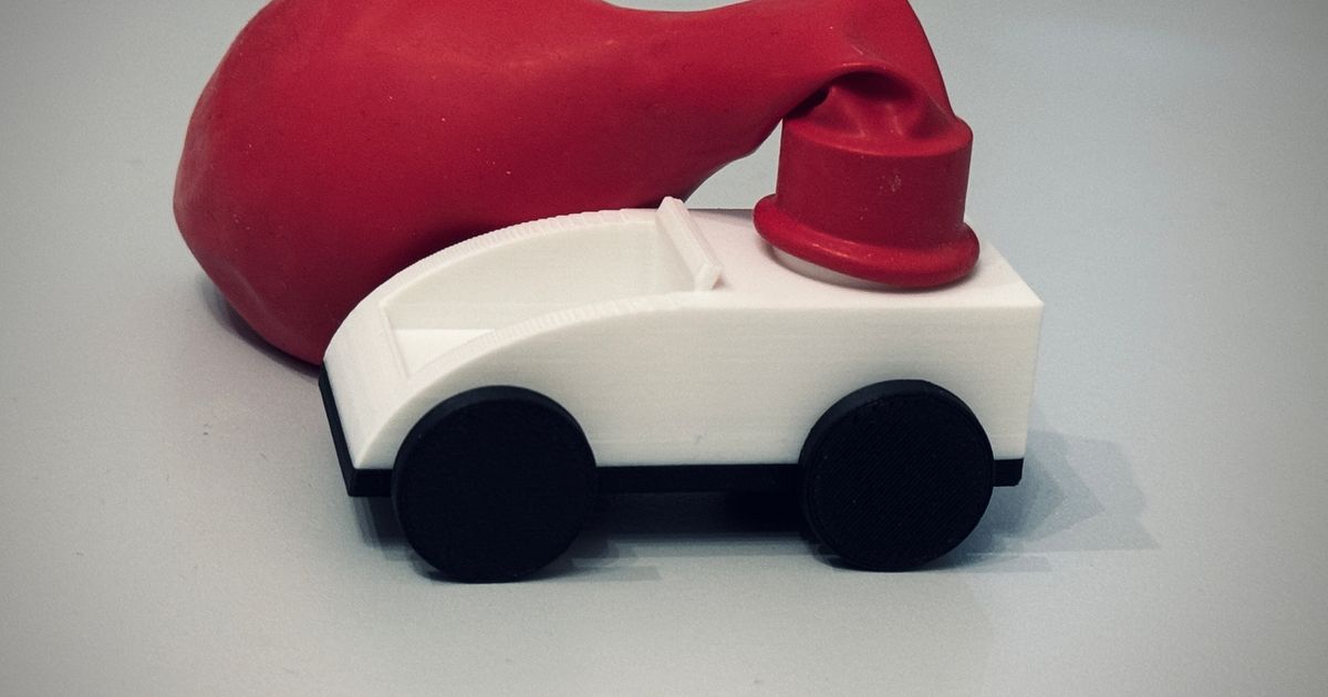 Balloon-Powered Car Toy for Kids by KefmaDE | Download free STL model ...