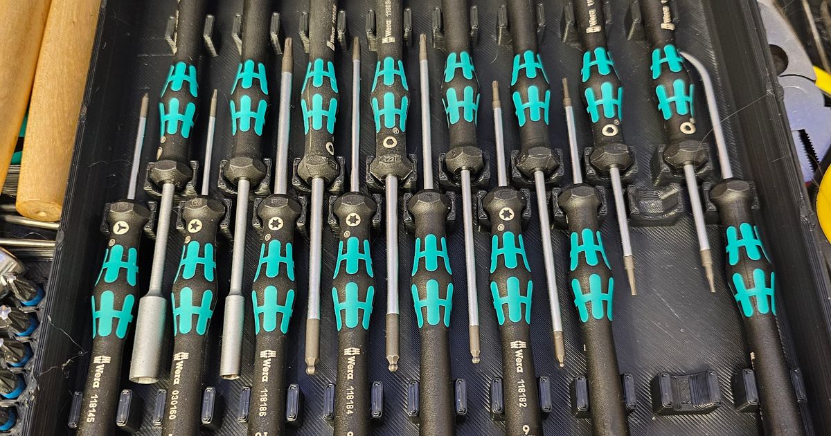 Wera Micro Kraftform Gridfinity holder von Brasso | Kostenloses STL ...