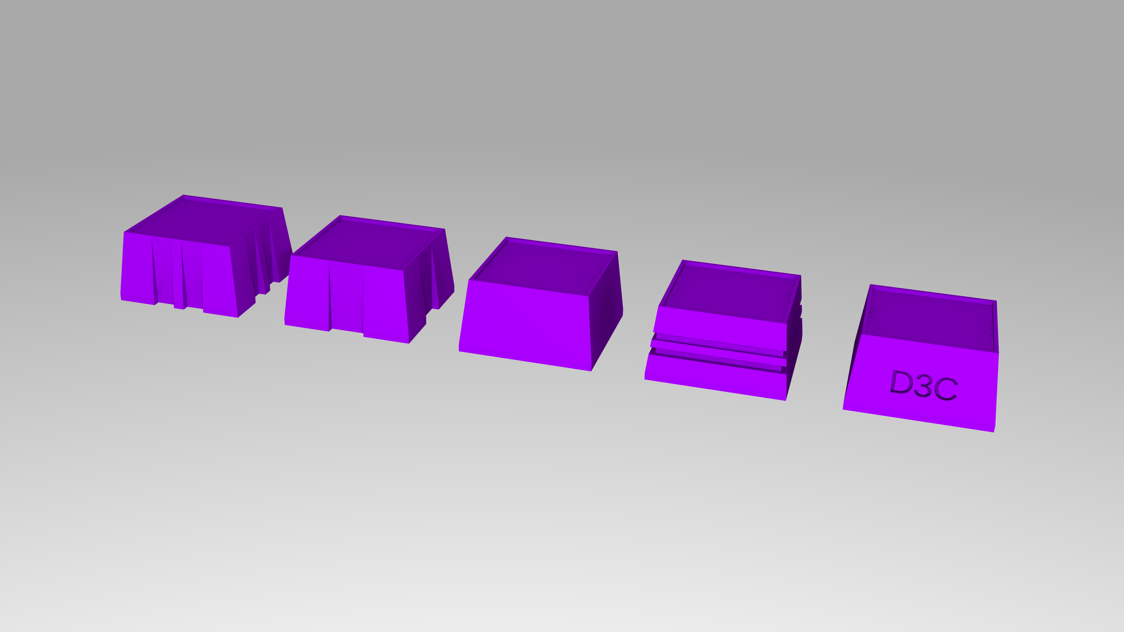 Custom Riser Stand SQ (OpenSCAD) and Sample PC Case Feet by D3Cove ...