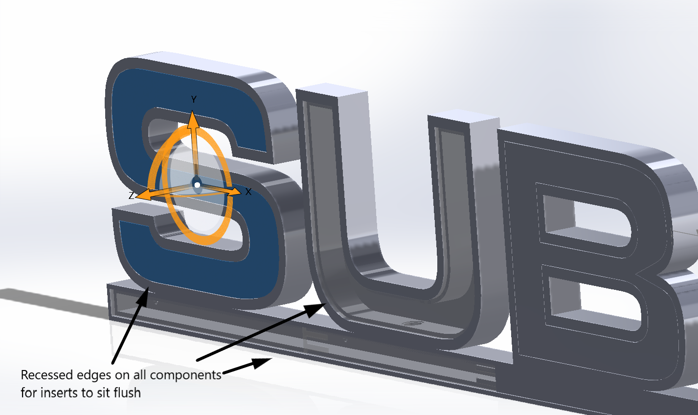 Subaru LED Sign (5ft) by PrematureCorn | Download free STL model ...