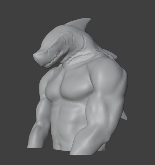 Bulky shark folk bust by Mateusz Rybicki | Download free STL model ...