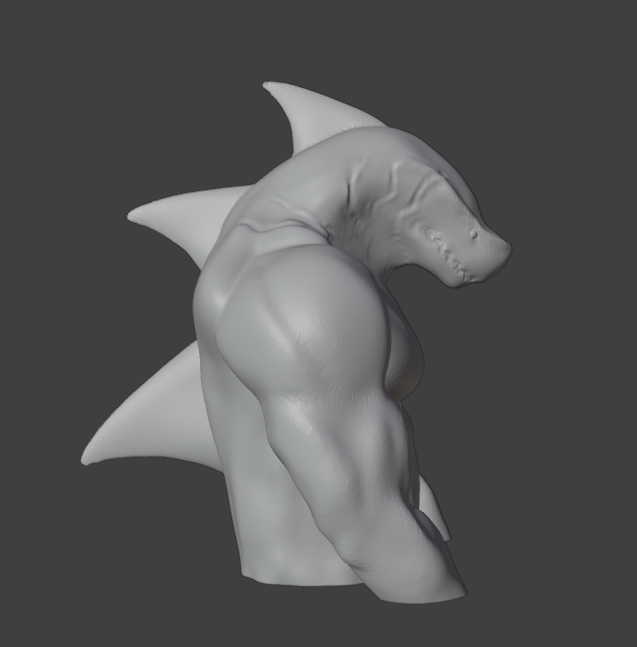 Bulky shark folk bust by Mateusz Rybicki | Download free STL model ...