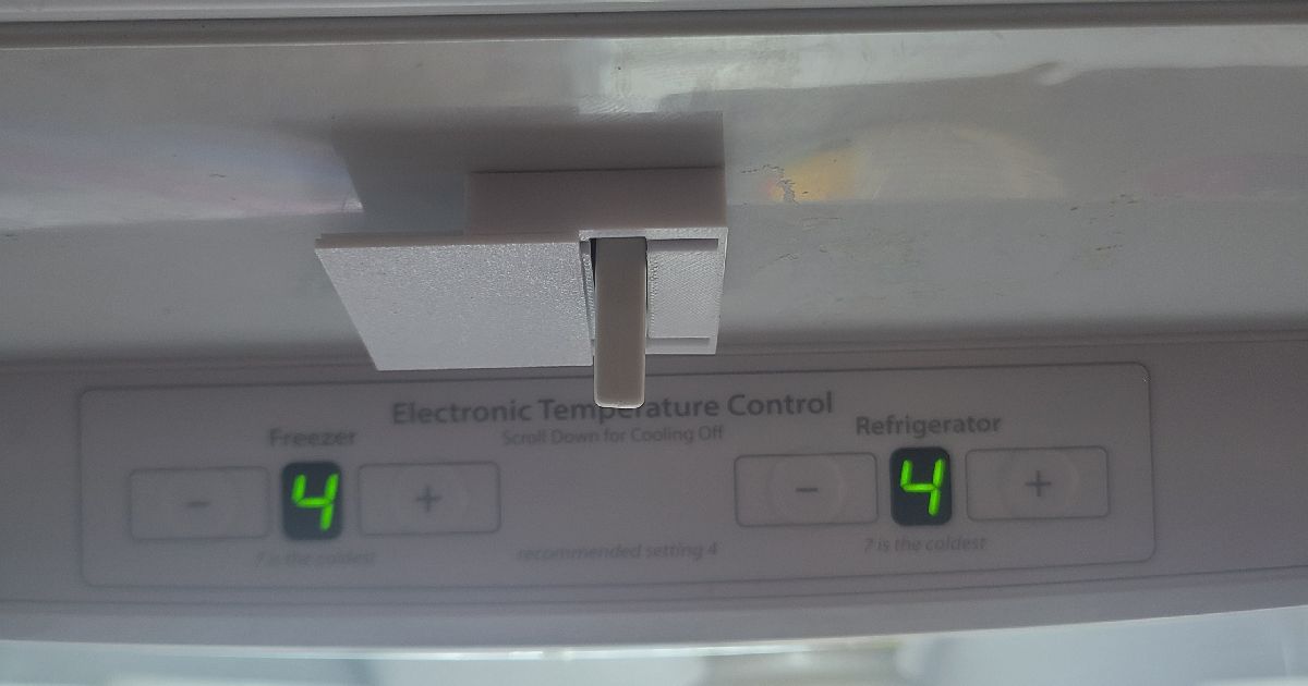 no glue no screw mechanical sliding cover shabbos mode for fridge light ...