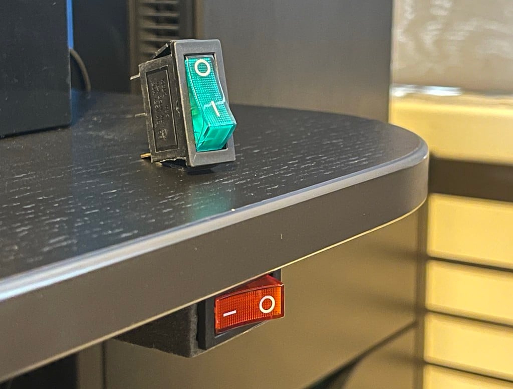 Under desk switch mount box for KCD3 rocker switches - single and ...