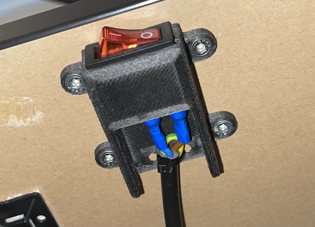 Under desk switch mount box for KCD3 rocker switches - single and ...