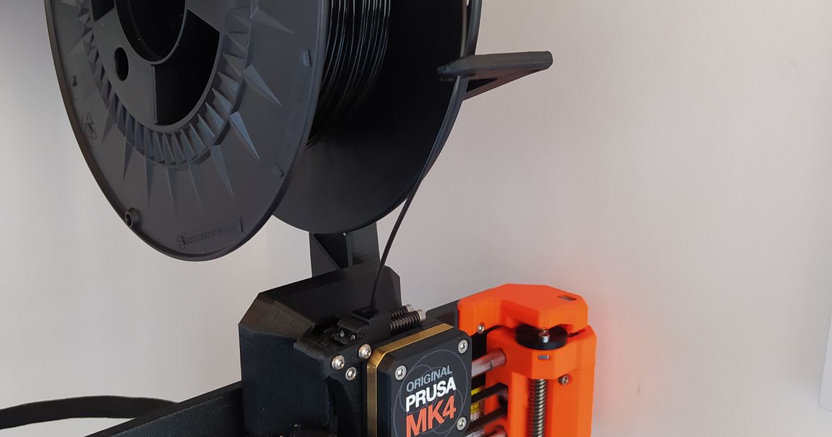 Spool holder with filament guide for Prusa MK4 by alpha | Download free ...