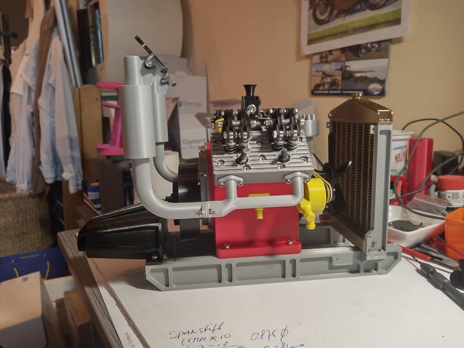Working model of the Howell V-four engine by 3dcase | Download free STL ...