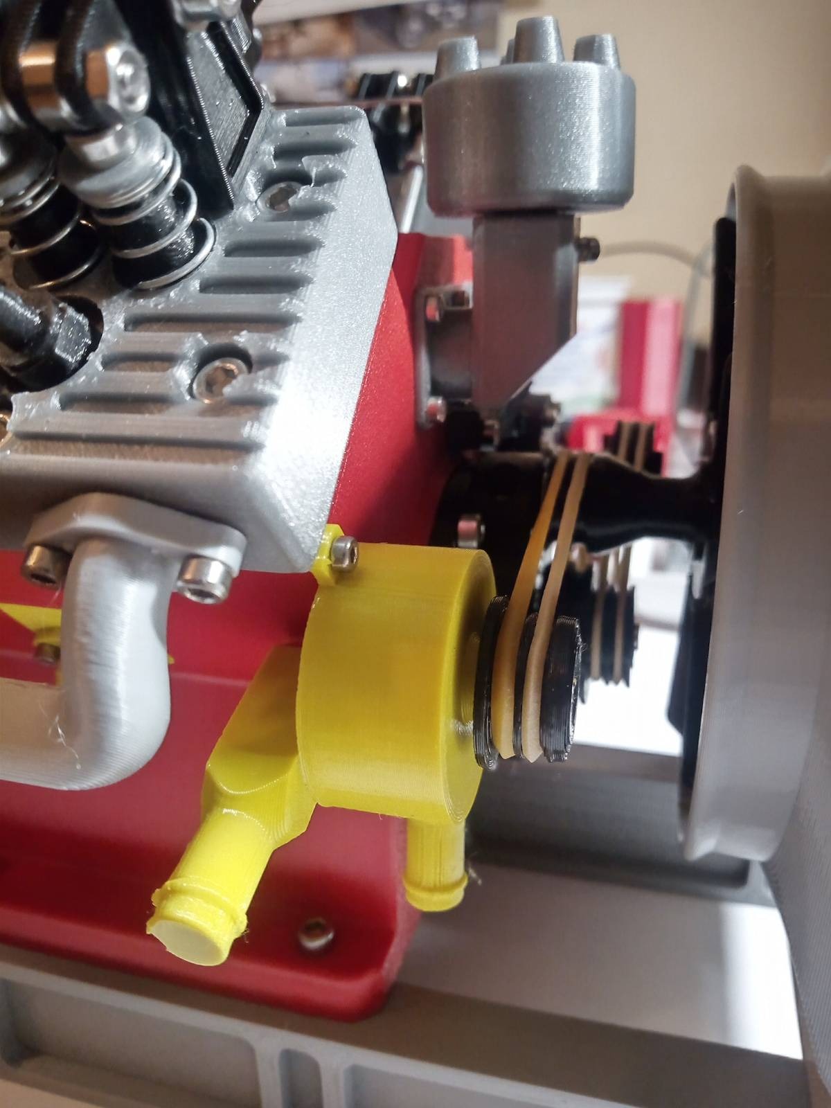 Working model of the Howell V-four engine by 3dcase | Download free STL ...