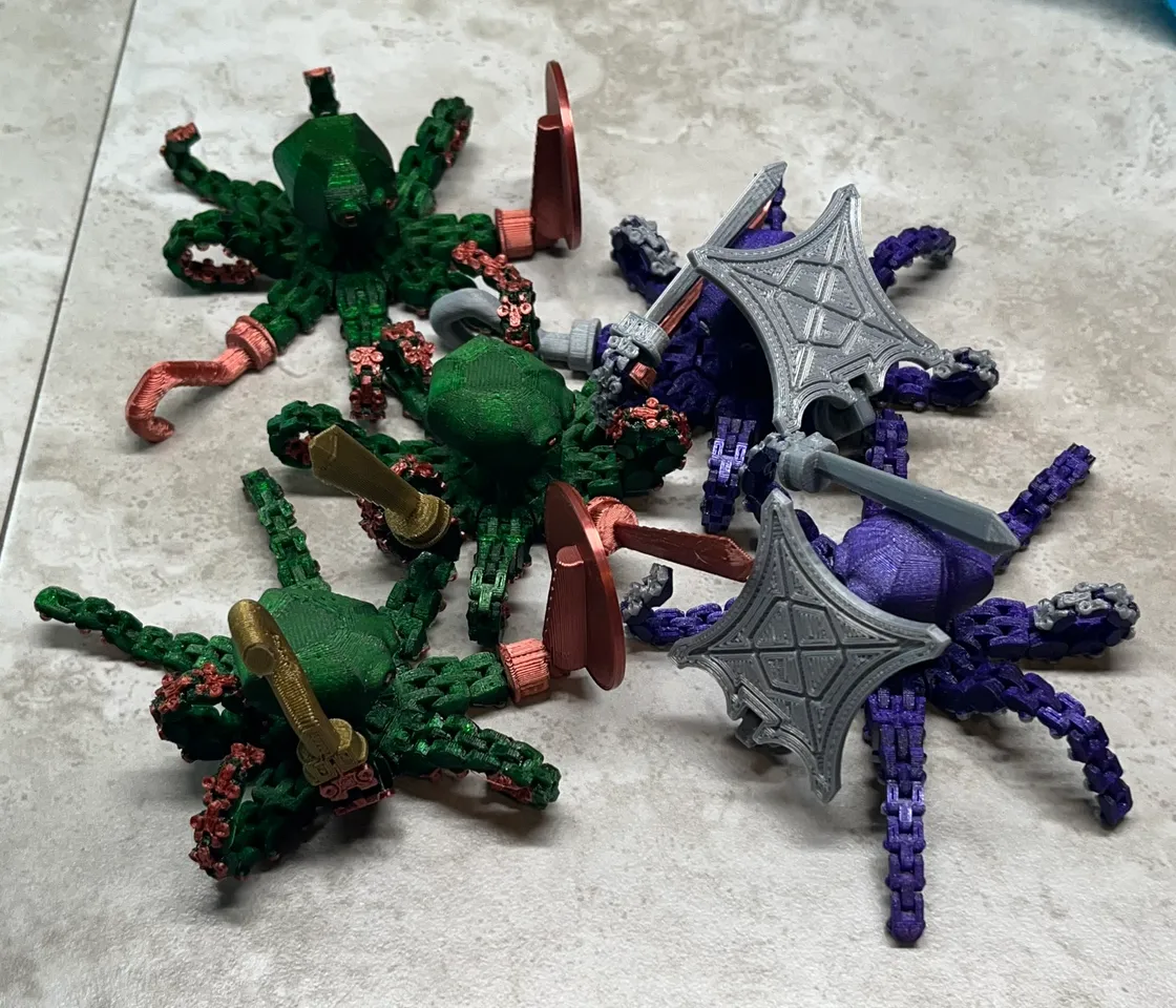 Articulated Octopus with armor by MajerDave | Download free STL model ...