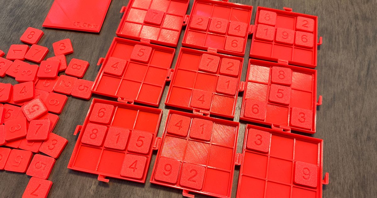 Sudoku Board by LT_Davis | Download free STL model | Printables.com Sudoku Board by LT_Davis | Download free STL model | Printables.com