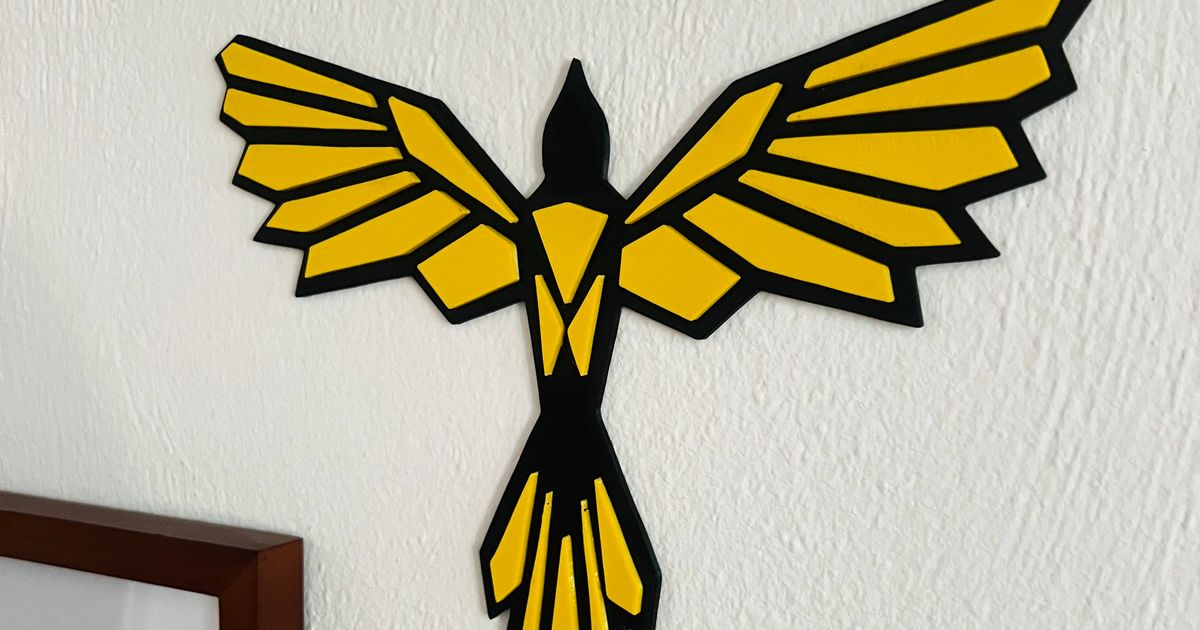 Geometric Phoenix Bird Wall Art by AdMlNl | Download free STL model ...