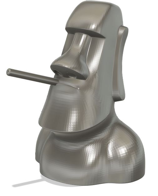 Moai smoking a cigar von DaniGC28 | Kostenloses STL-Modell ...